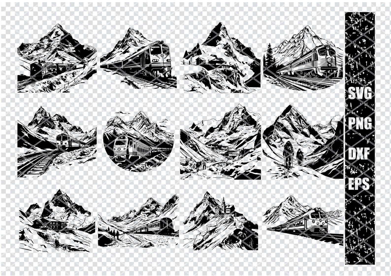 JUNGFRAUJOCH SWISS ALPS Svg, Jungfrau Alpine Train Svg Files for Cricut ...