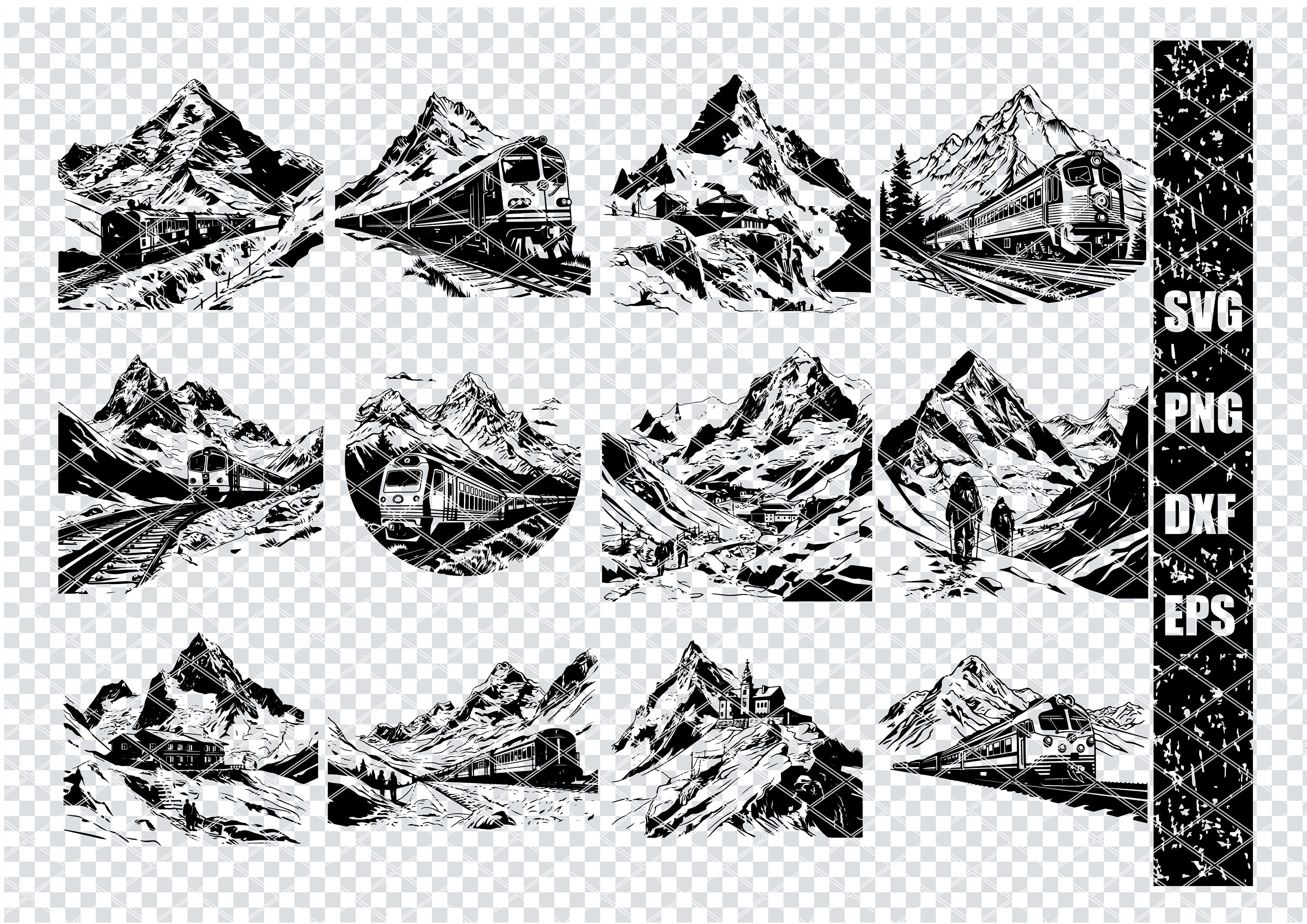 JUNGFRAUJOCH SWISS ALPS Svg, Jungfrau Alpine Train Svg Files for Cricut ...