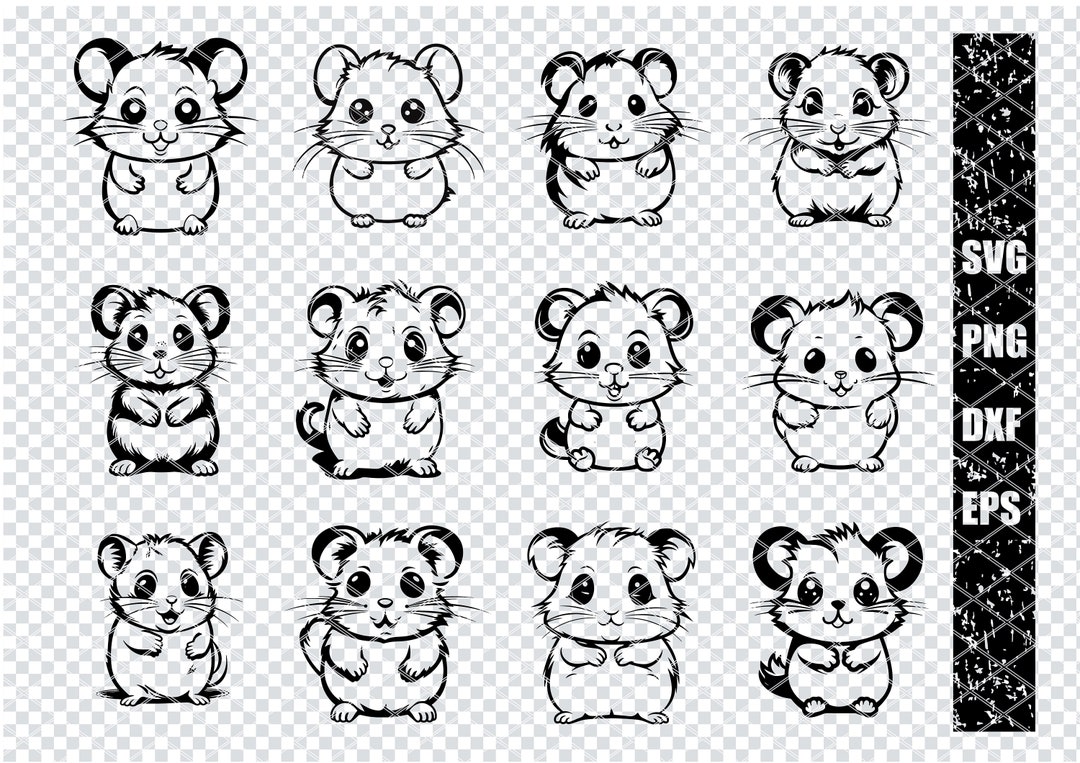 CUTE BABY HAMSTER Svg, Adorable Hamster Svg Files for Cricut, Pet Baby ...