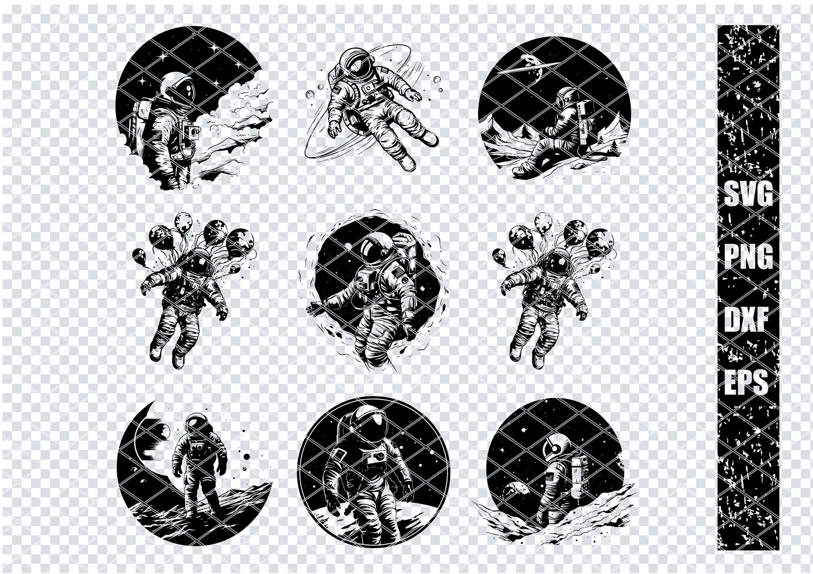 ASTRONAUT SVG, Space ASTRONAUT Svg Files for Cricut, Hand Drawn ...