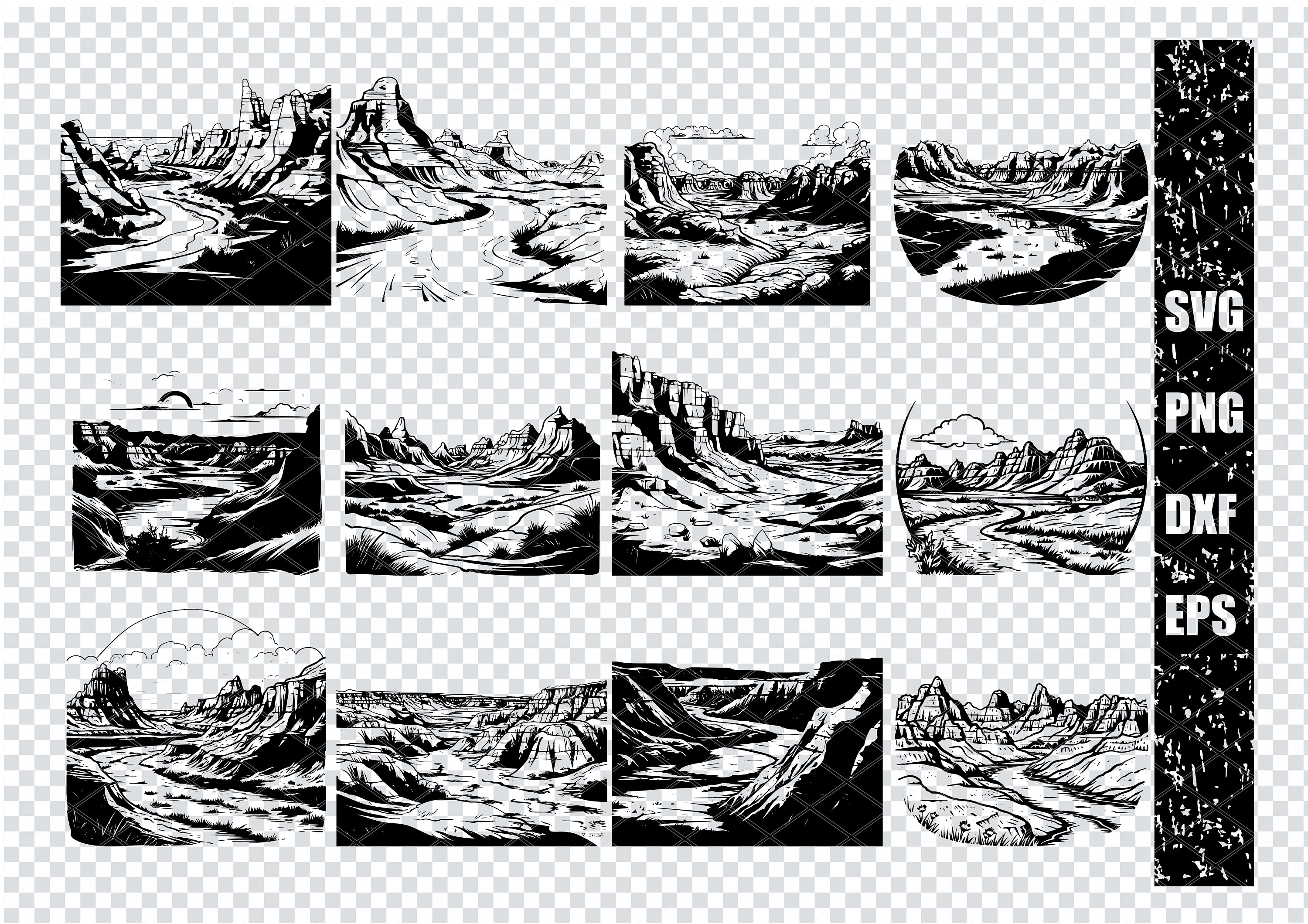 BADLANDS NATIONAL PARK Svg, Badlands National Park Svg Files for Cricut ...