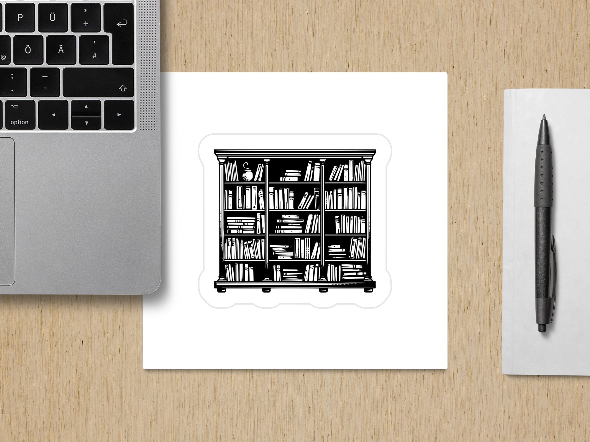 LIBRARY BOOKSHELF SVG, Library Bookcase Svg Files for Cricut, Wooden ...