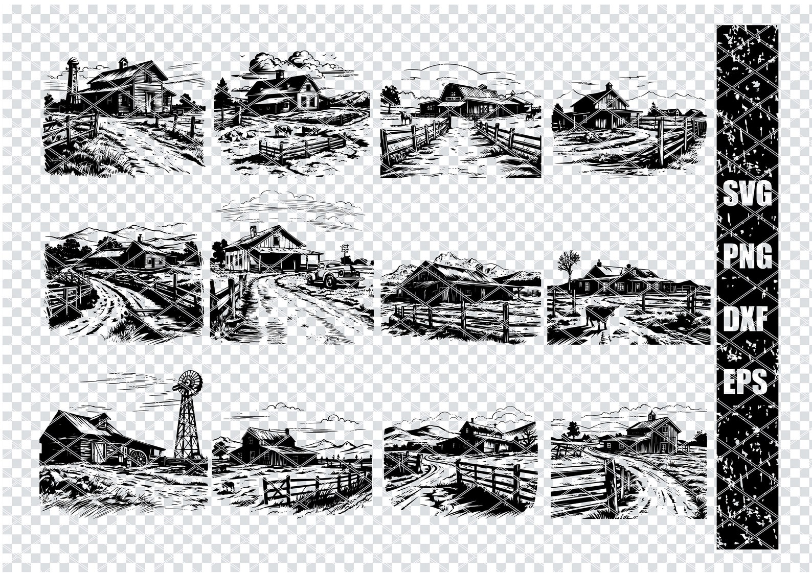 RUSTIC RANCH BARN Svg, Rustic Ranch Barn Svg Files for Cricut, Ranch ...