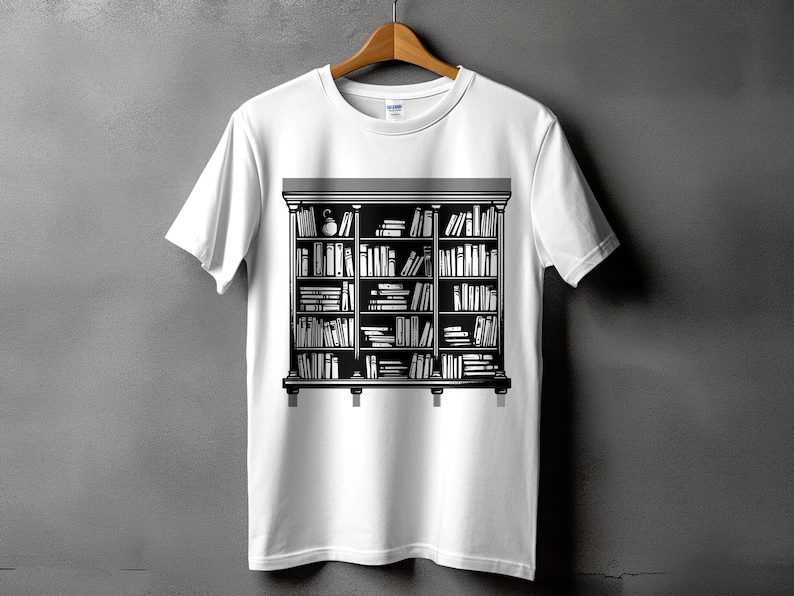 LIBRARY BOOKSHELF SVG, Library Bookcase Svg Files for Cricut, Wooden ...