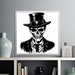 SKELETON SKULL in SUIT Svg, Gangster Skelleton Svg Files for Cricut ...