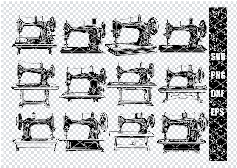 VINTAGE SEWING MACHINE Svg, Antique Sewing Machine Svg Files for Cricut ...