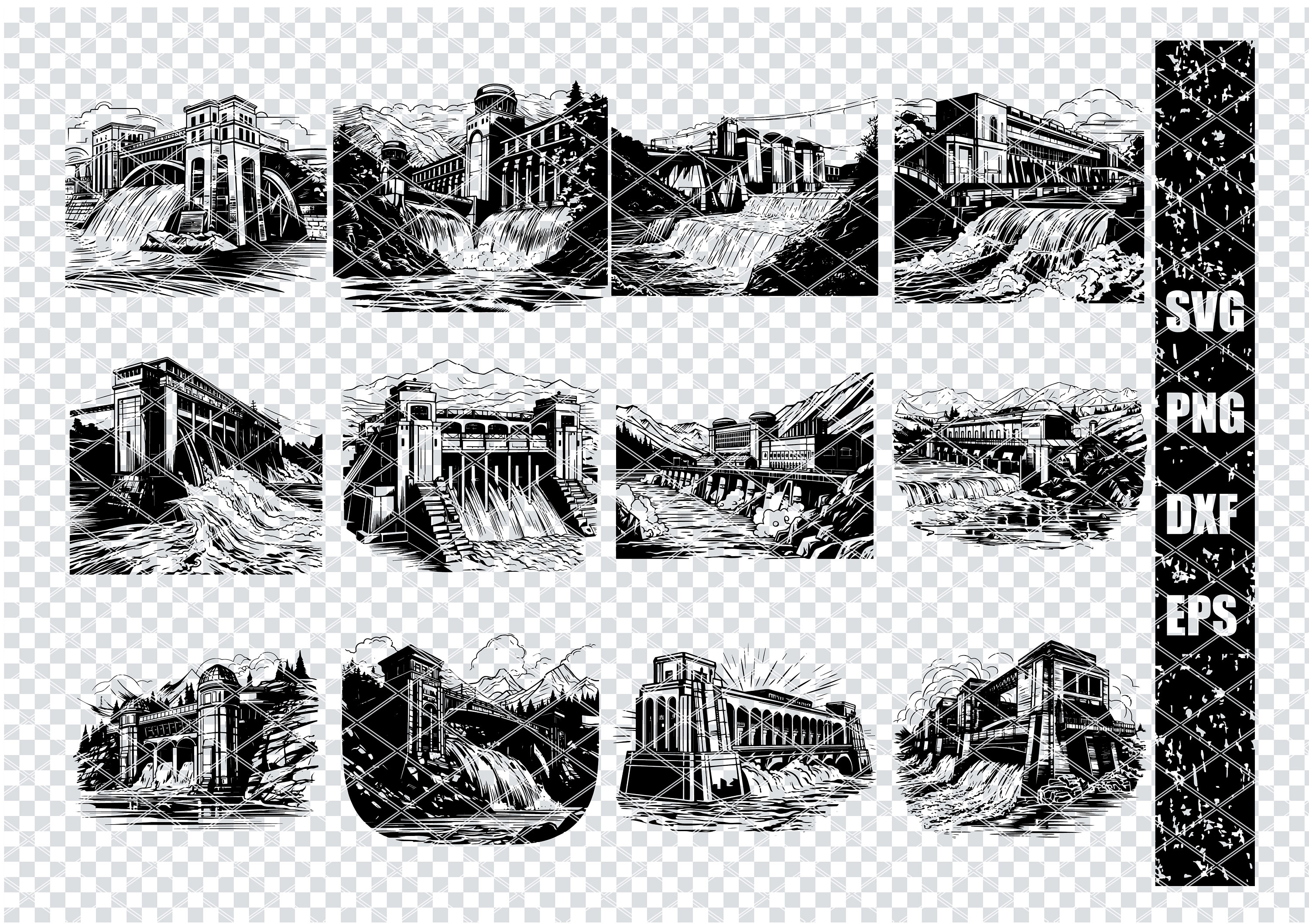 HYDRO POWER PLANT Svg, Hydro Power Dam Svg Files for Cricut, Hydro ...