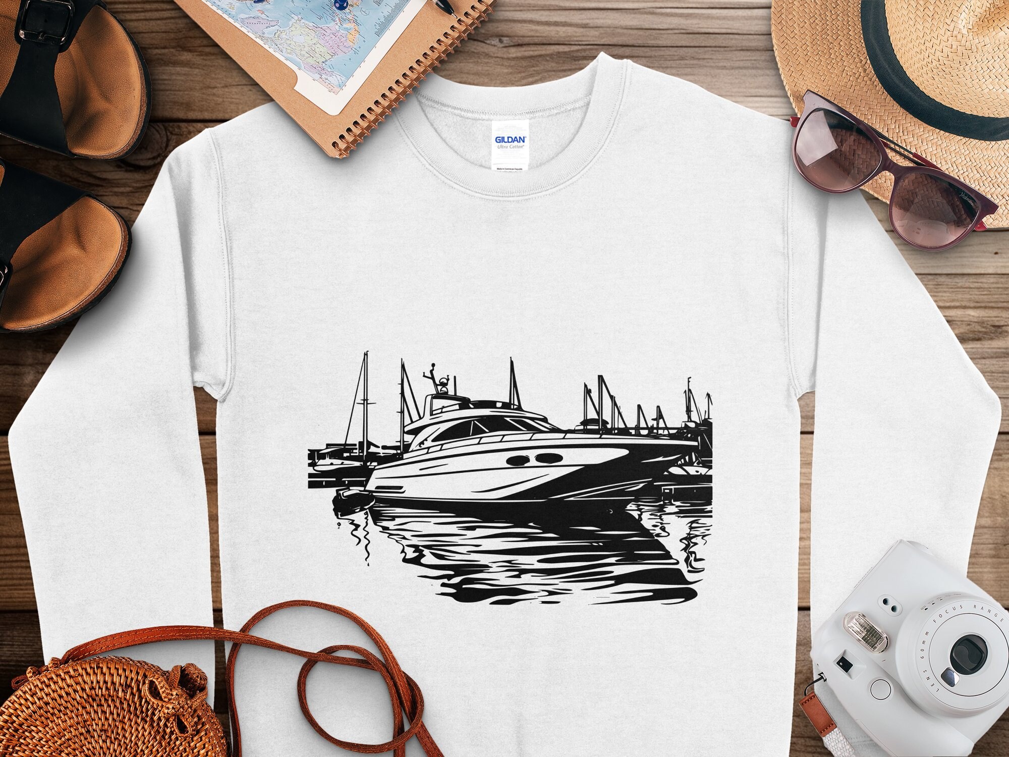 YACHT in PORT SVG, Luxury Yacht Svg Files for Cricut, Luxury Yacht Svg ...