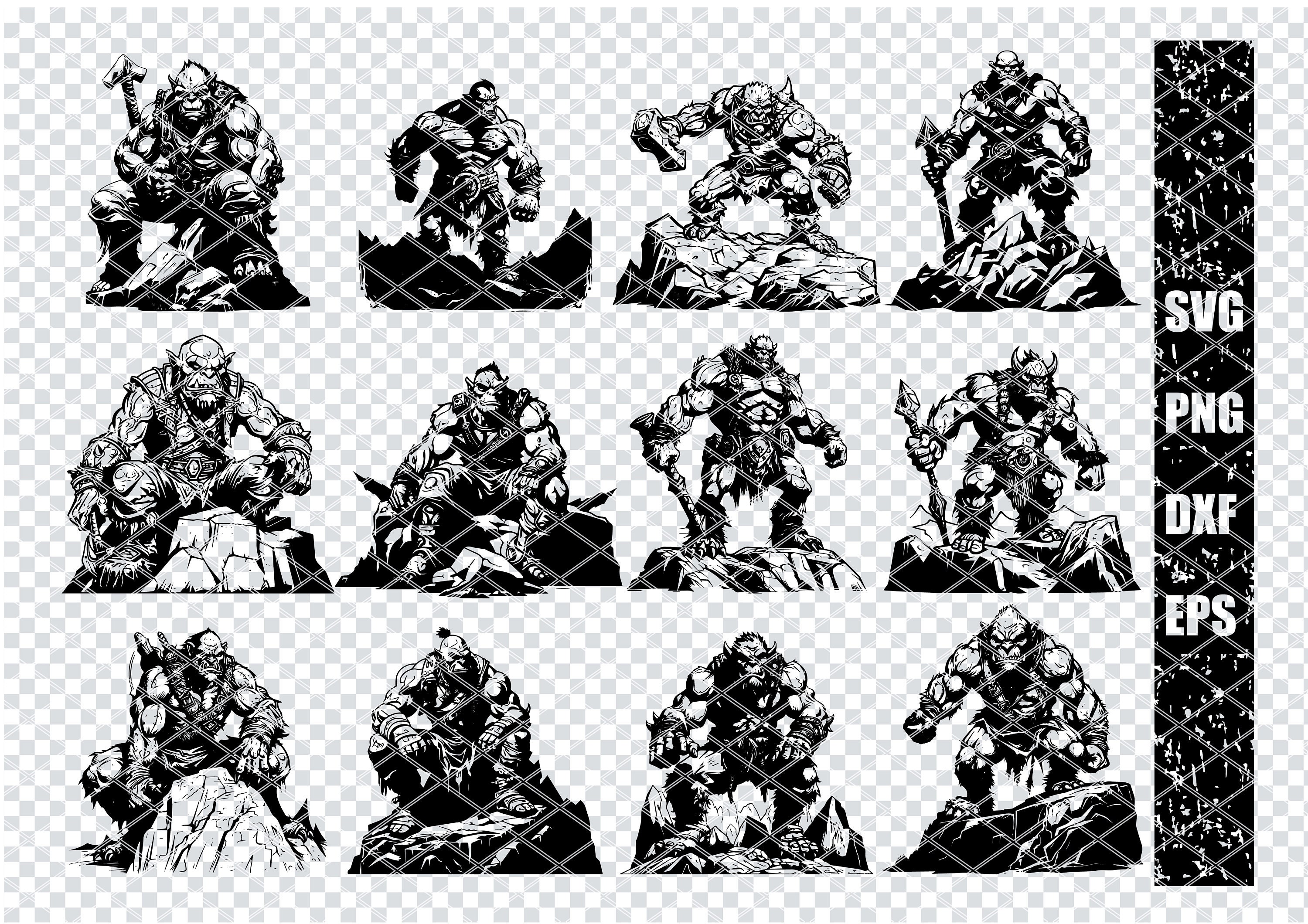 ORC CREATURE SVG, Folklore Orc Svg Files for Cricut, Fantasy Orc ...