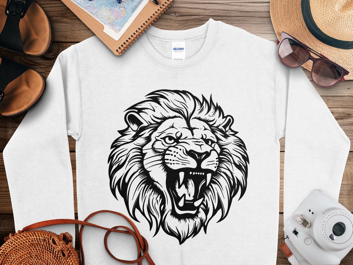ANGRY LION HEAD Svg, Lion Head Svg, Lion Clipart, Lion Head Svg Cut ...