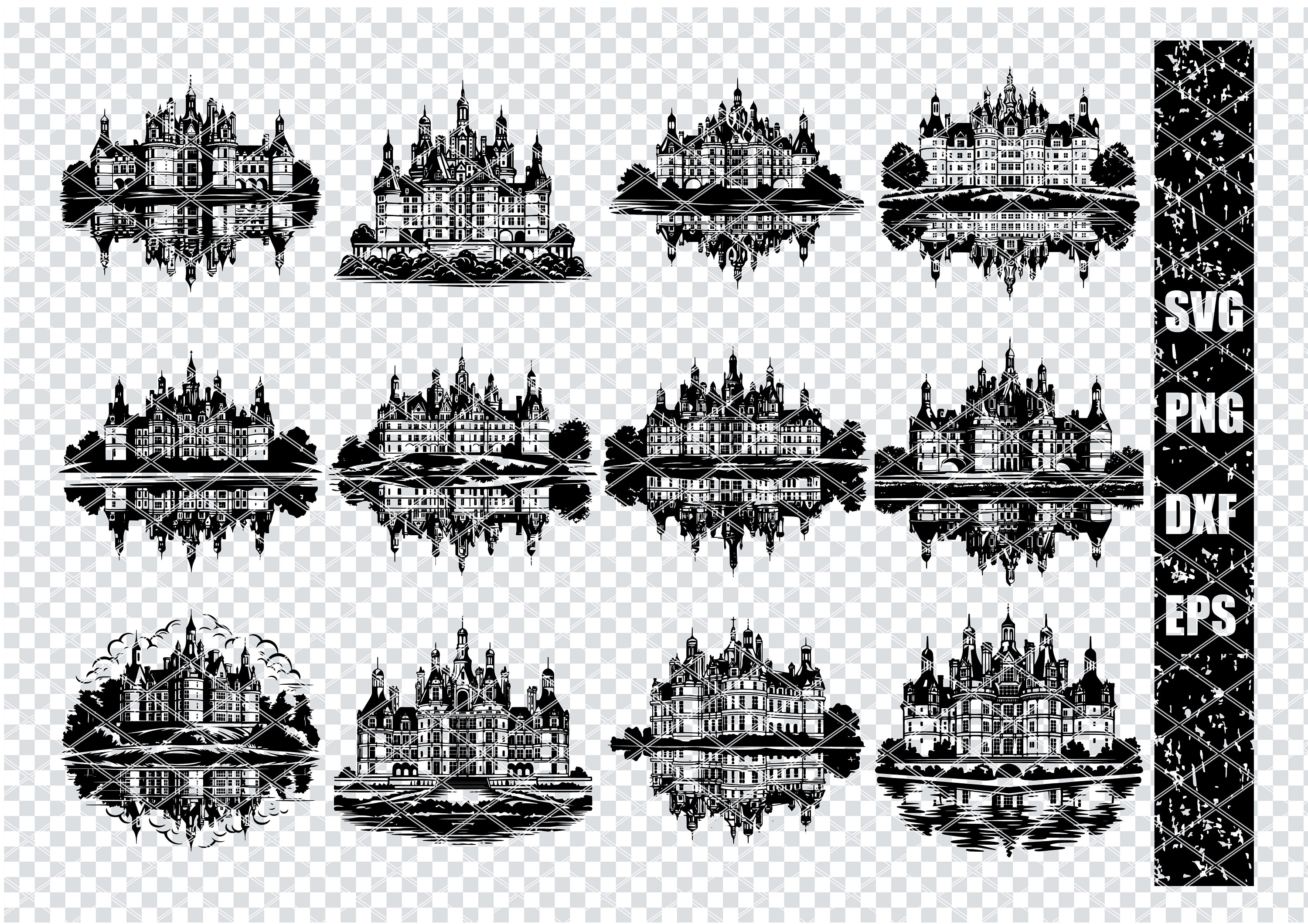 CHATEAU De CHAMBORD SVG, Chateau De Chambord Svg Files for Cricut ...