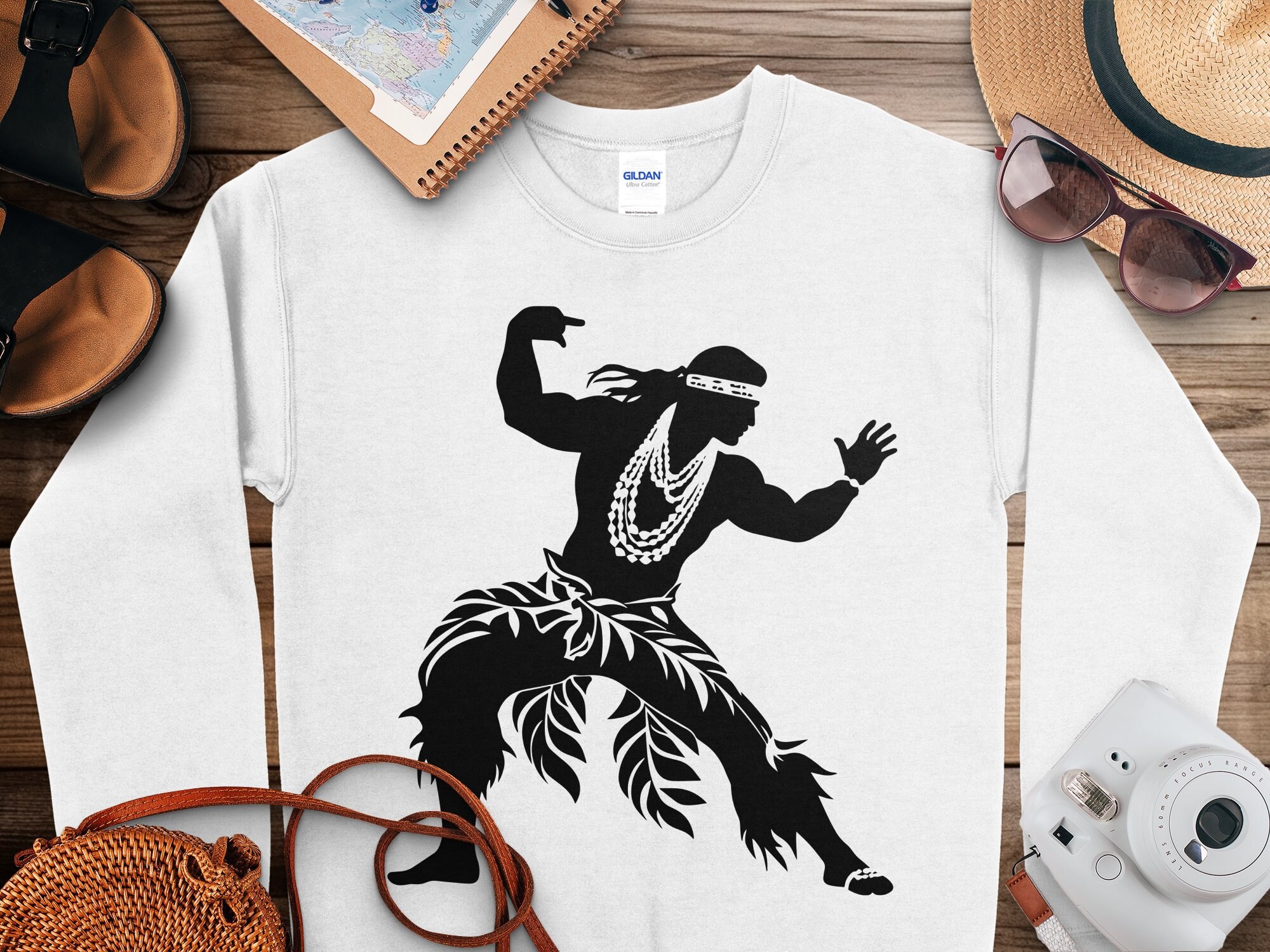 POLYNESIAN MALE DANCER Svg, Hawaiian Hula Male Dancer Svg Files for ...