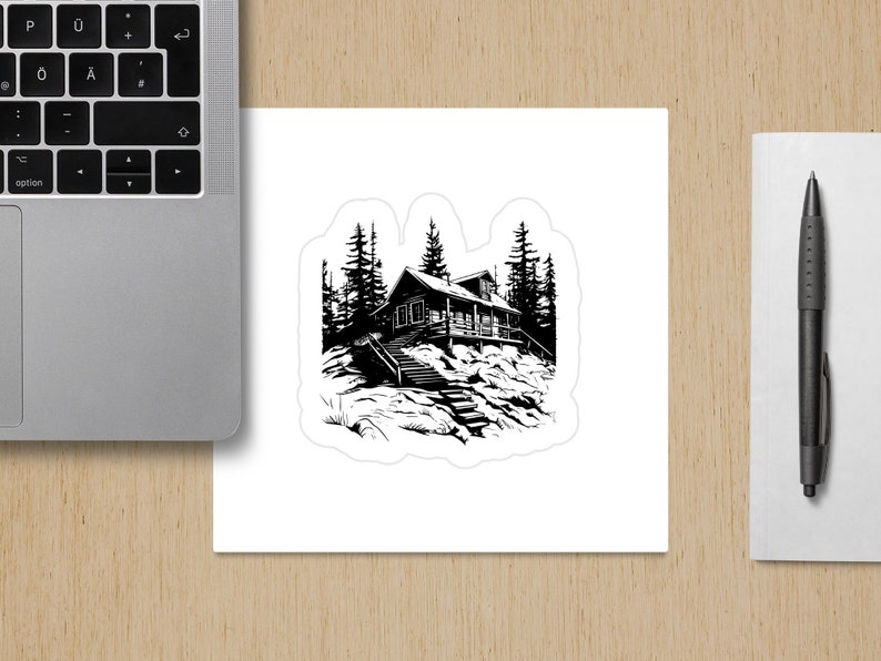 RUSTIC LOG CABIN Svg, Winter Log Cabin Svg Files for Cricut, Snowy ...