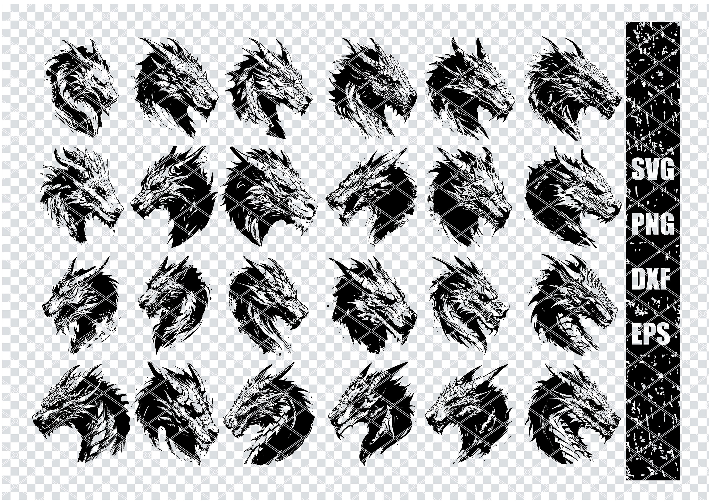 DRAGON HEAD SVG, Dragon Head Svg Files for Cricut, Dragon Head Clipart ...