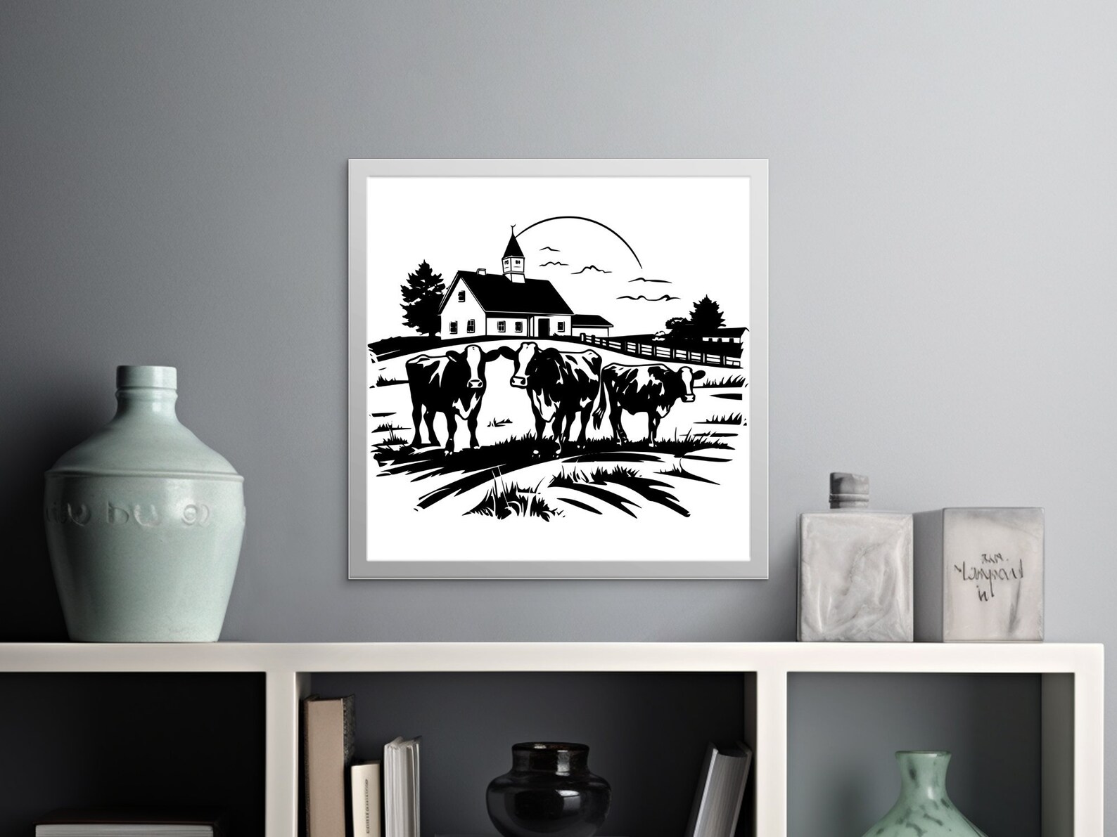 CATTLE BARN SVG, Bovine Ranch Svg Files for Cricut, Heifer Cow Clipart ...