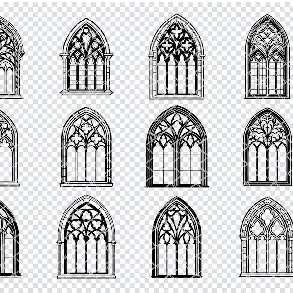 Gothic Window Svg - Etsy