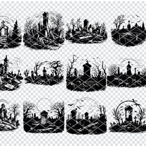 GRAVEYARD TOMBSTONES SVG, Cemetery Headstones Svg Files for Cricut ...