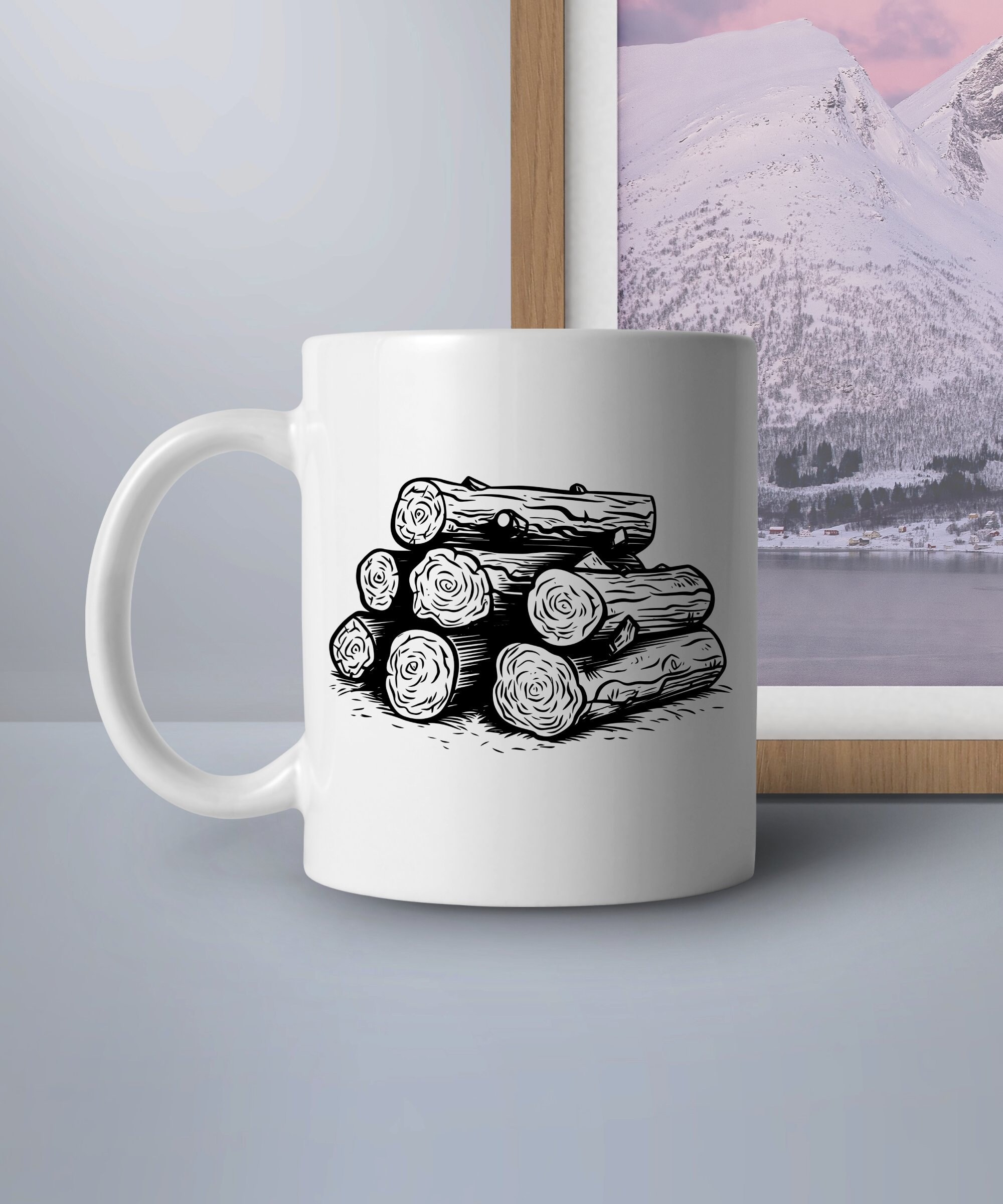 WOOD LOG PILE Svg, Firewood Pile Svg Files for Cricut, Lumber Pile ...