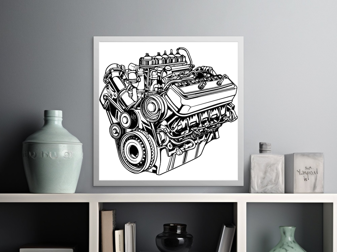 CAR ENGINE MOTOR Svg, Car Engine Pistons Svg Files for Cricut ...