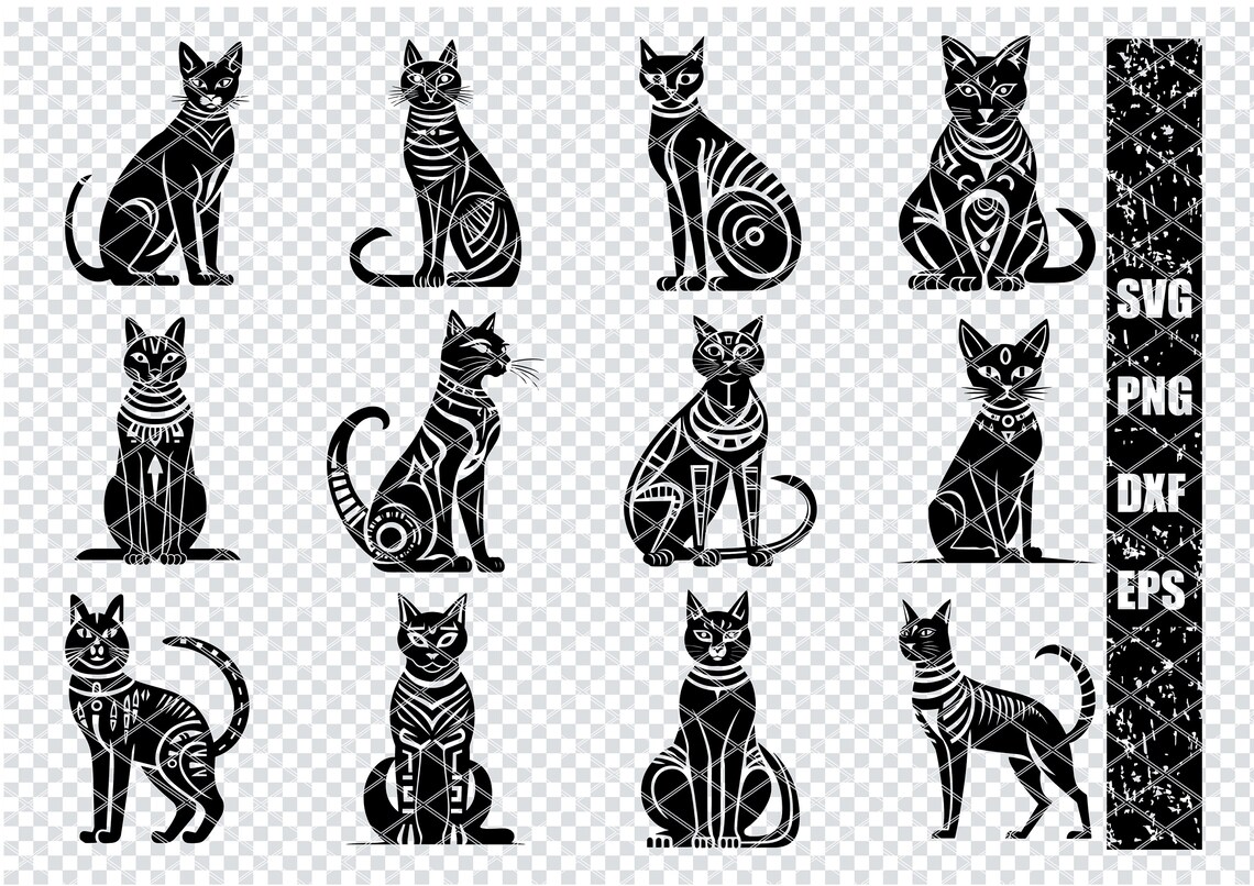 BASTET EGYPT CAT Svg, Egypt God Cat Svg Files for Cricut, Bastet Cat ...