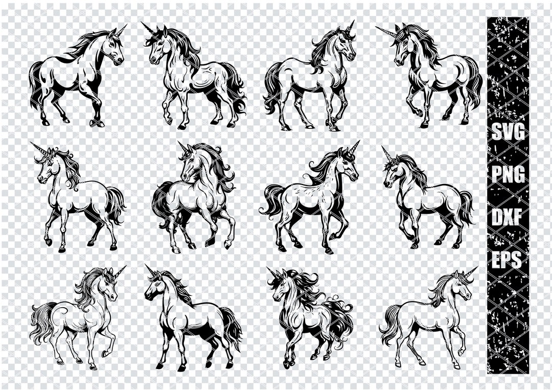 UNICORN MAGICAL HORSE Svg, Enchanted Unicorn Svg Files for Cricut ...