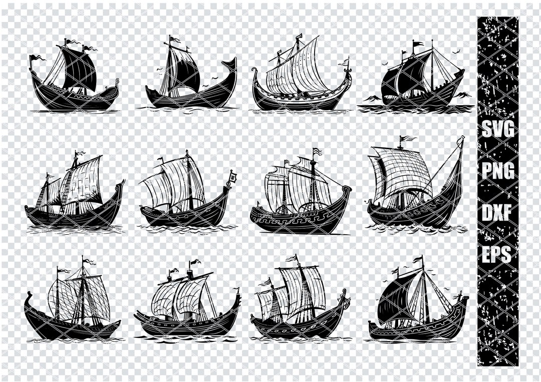 VIKING SHIP SVG, Viking Vessel Svg Files for Cricut, Viking Boat ...