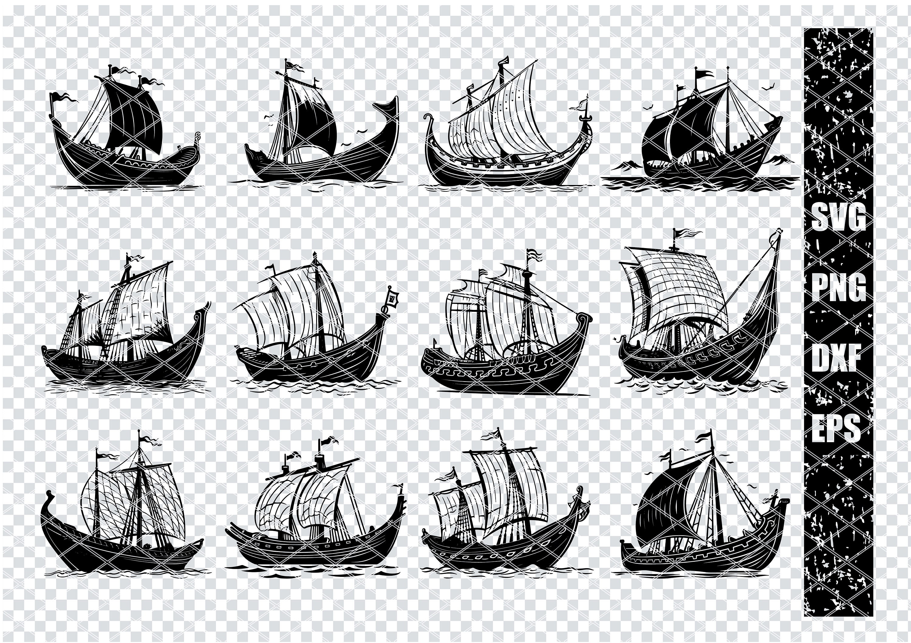 VIKING SHIP SVG, Viking Vessel Svg Files for Cricut, Viking Boat ...