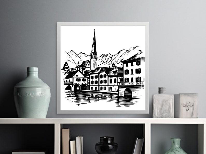 ZURICH SWITZERLAND SVG, Zurich Swiss Svg Files for Cricut, Limmat River ...