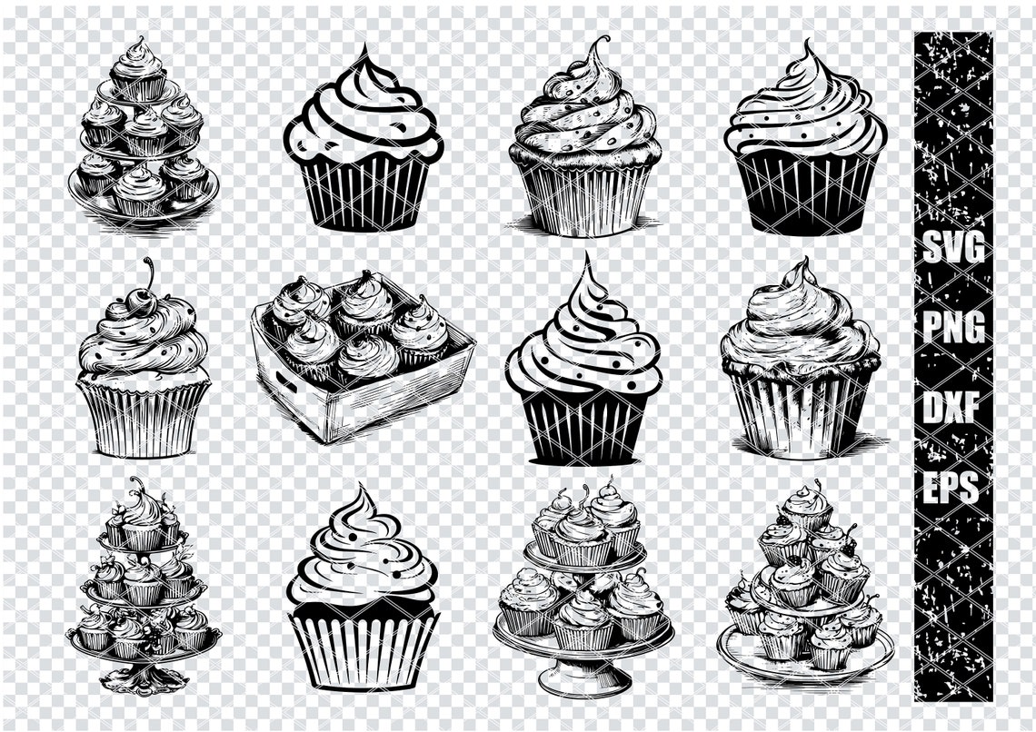 CUPCAKE SVG, CUPCAKE Svg Files for Cricut, Cupcake Clipart, Laser Cut ...