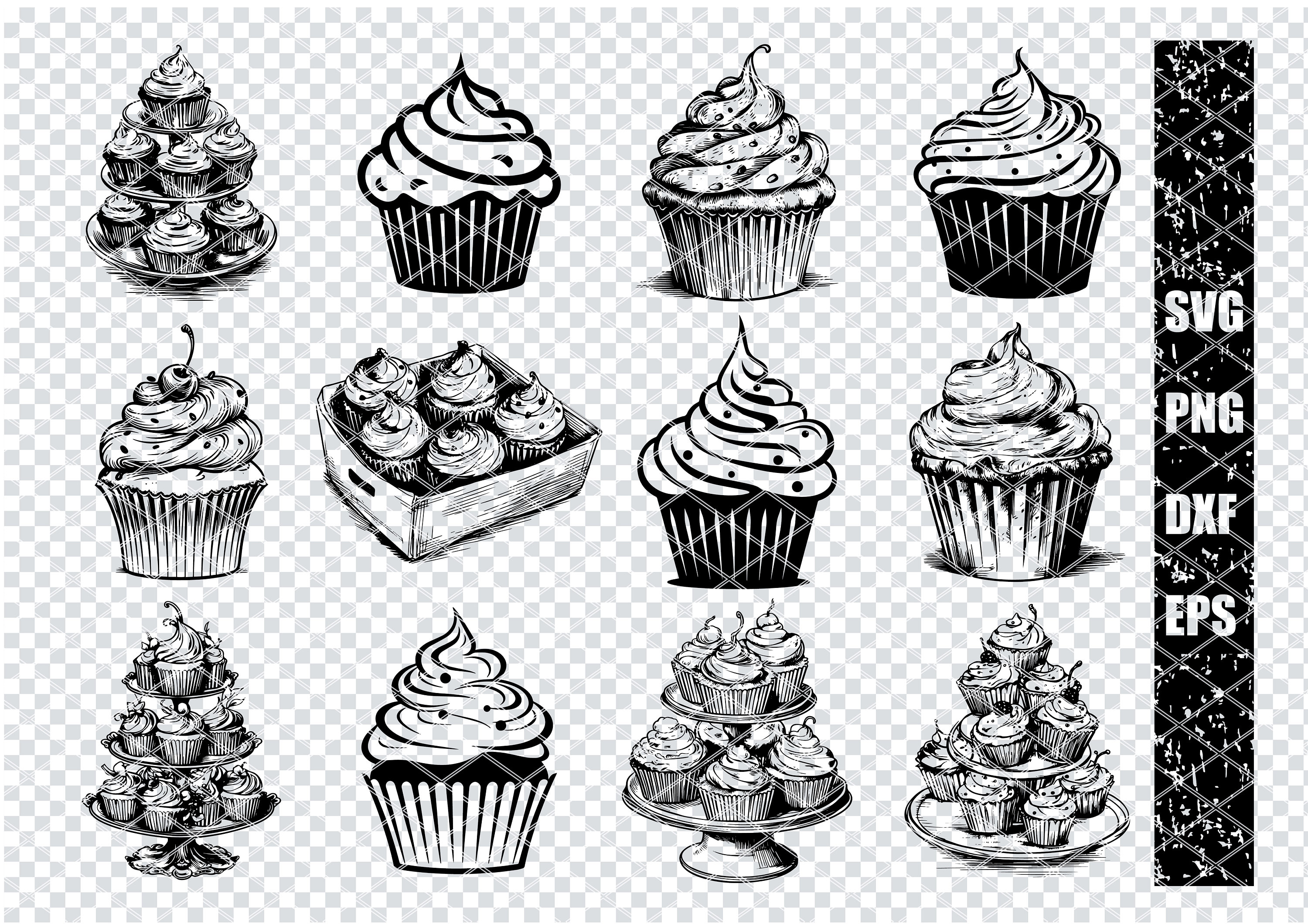 CUPCAKE SVG, CUPCAKE Svg Files for Cricut, Cupcake Clipart, Laser Cut ...