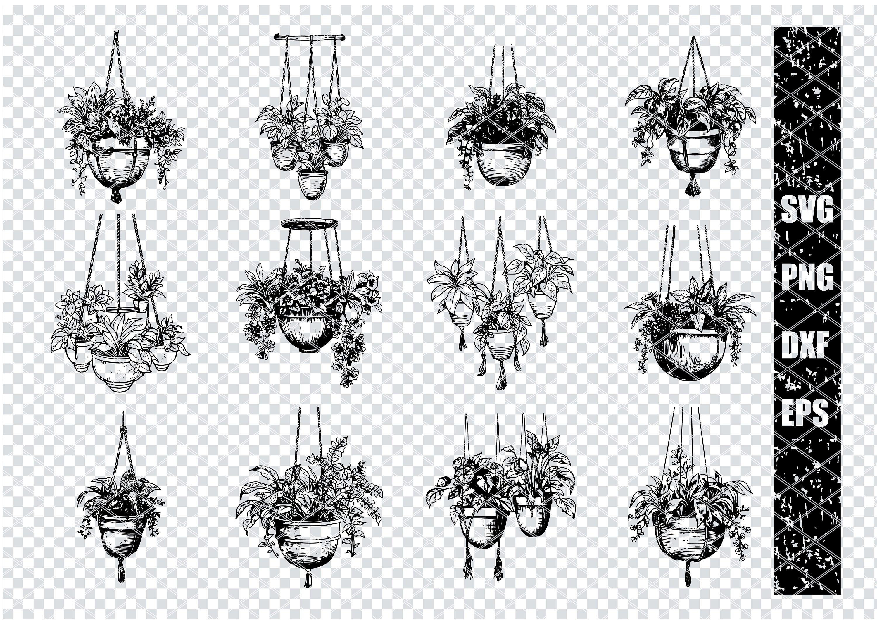 HANGING PLANT SVG, Hanging Planter Svg Files for Cricut, Hanging Plant ...