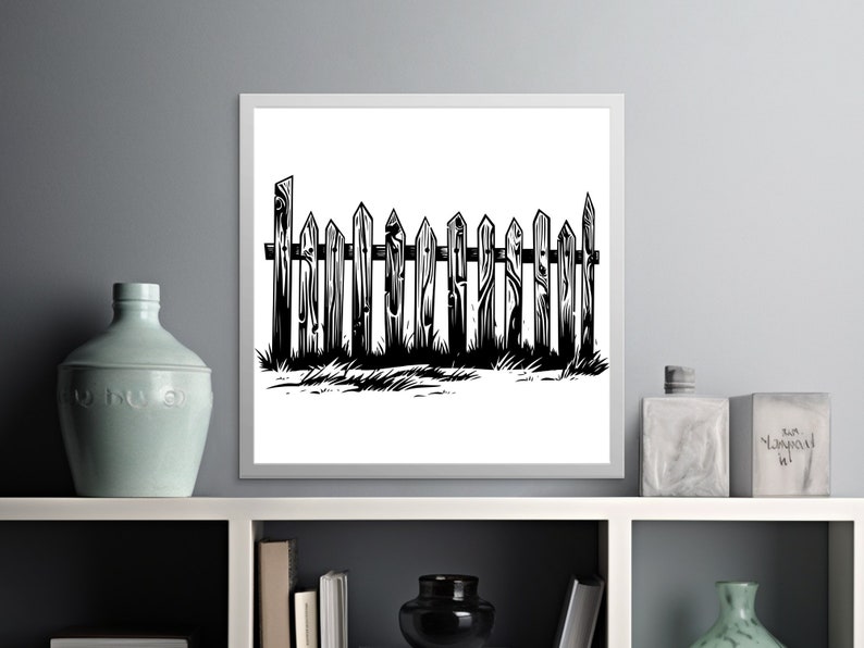 TIMBER FENCE SVG, Wooden Timber Fence Svg Files for Cricut, Picket ...