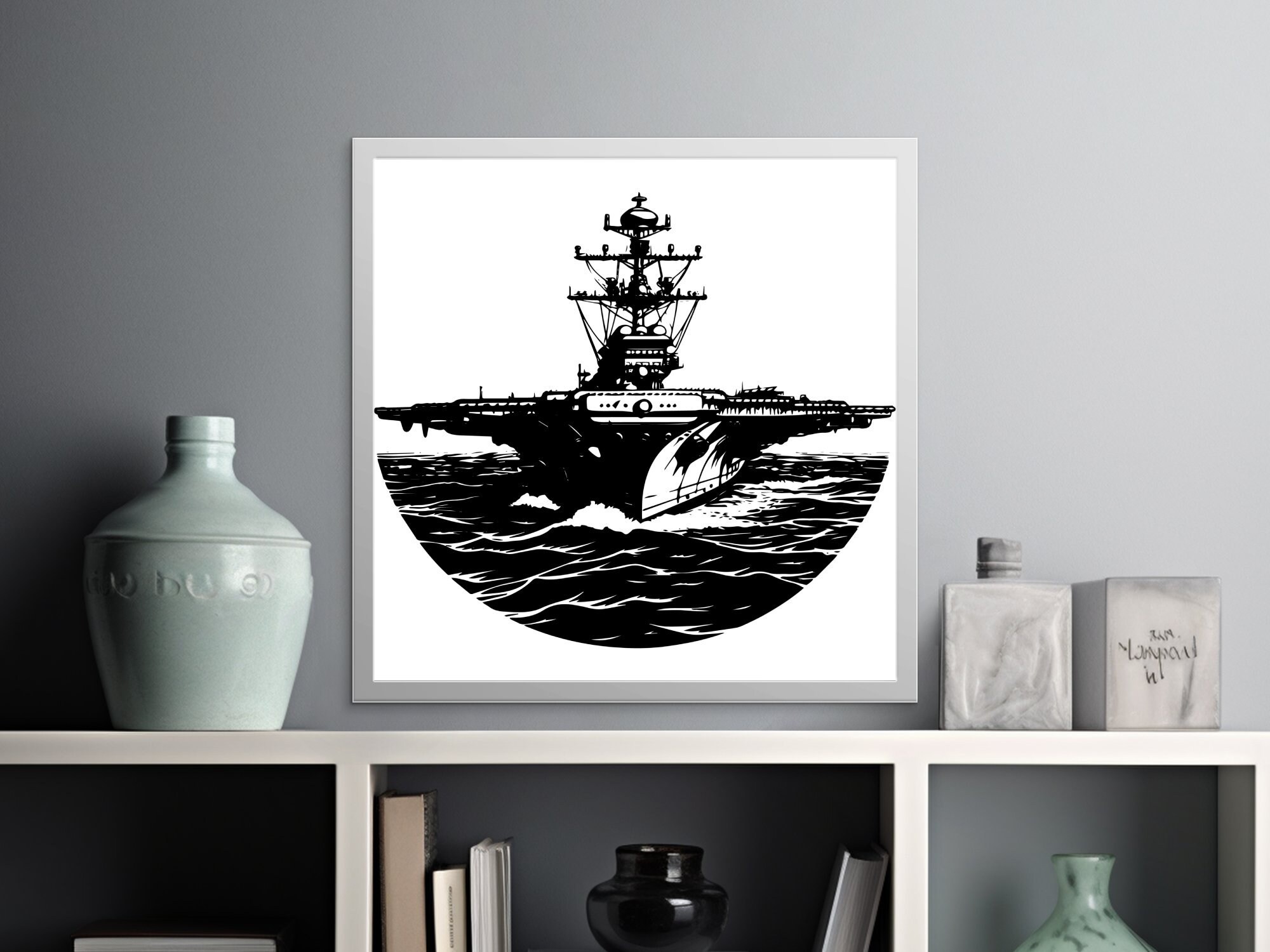 NAVAL AIRCRAFT CARRIER Svg, Us Warship Vessel Svg Files for Cricut ...