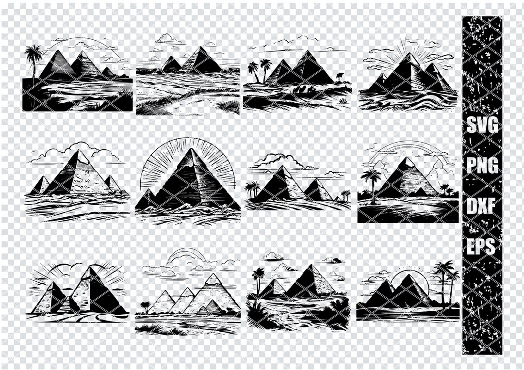 GREAT GIZA PYRAMID Svg, Khufu Cheops Pyramid Svg Files for Cricut ...