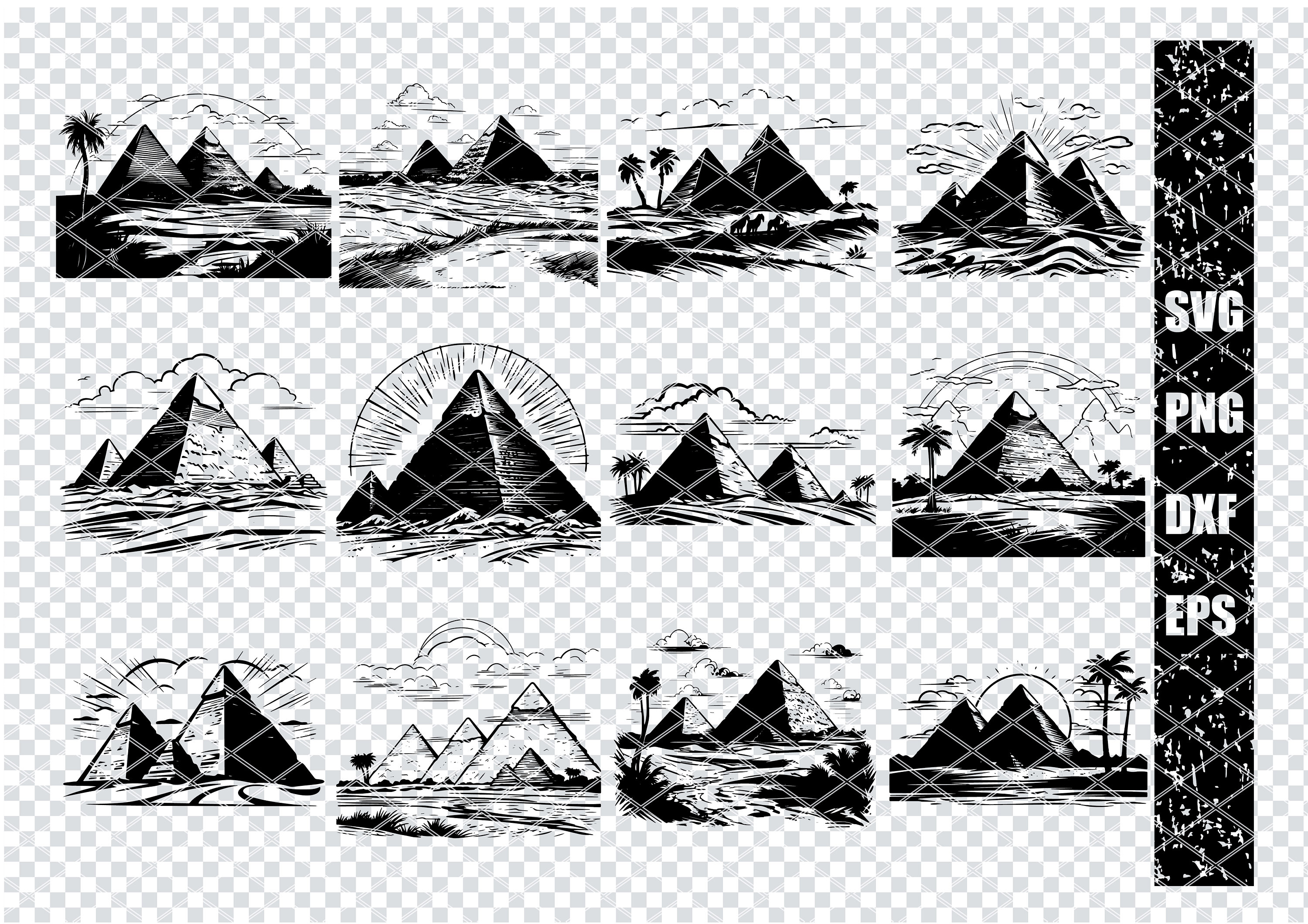 GREAT GIZA PYRAMID Svg, Khufu Cheops Pyramid Svg Files for Cricut ...