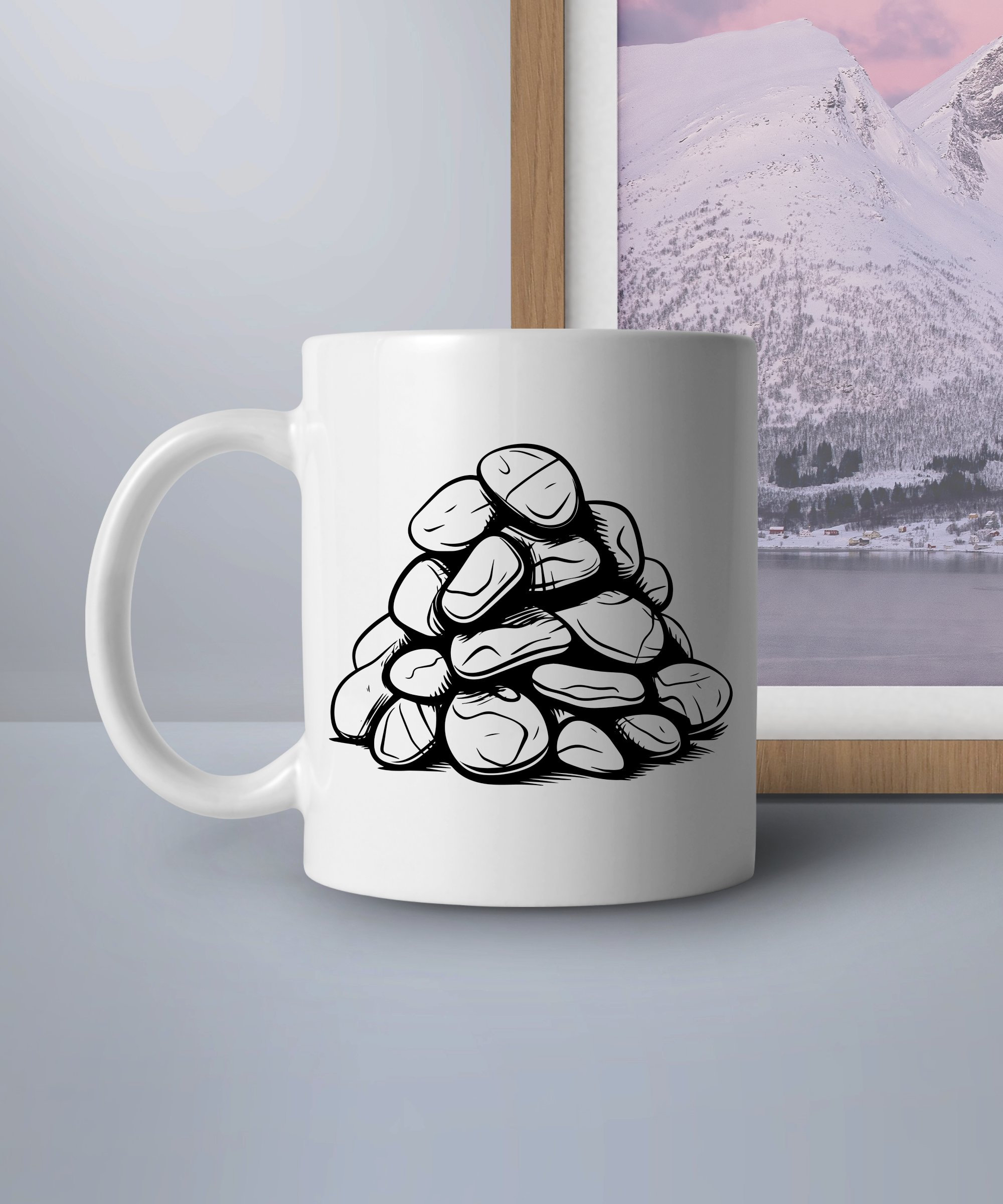 PEBBLES PILE SVG, Smooth Gravel Pile Svg Files for Cricut, River ...