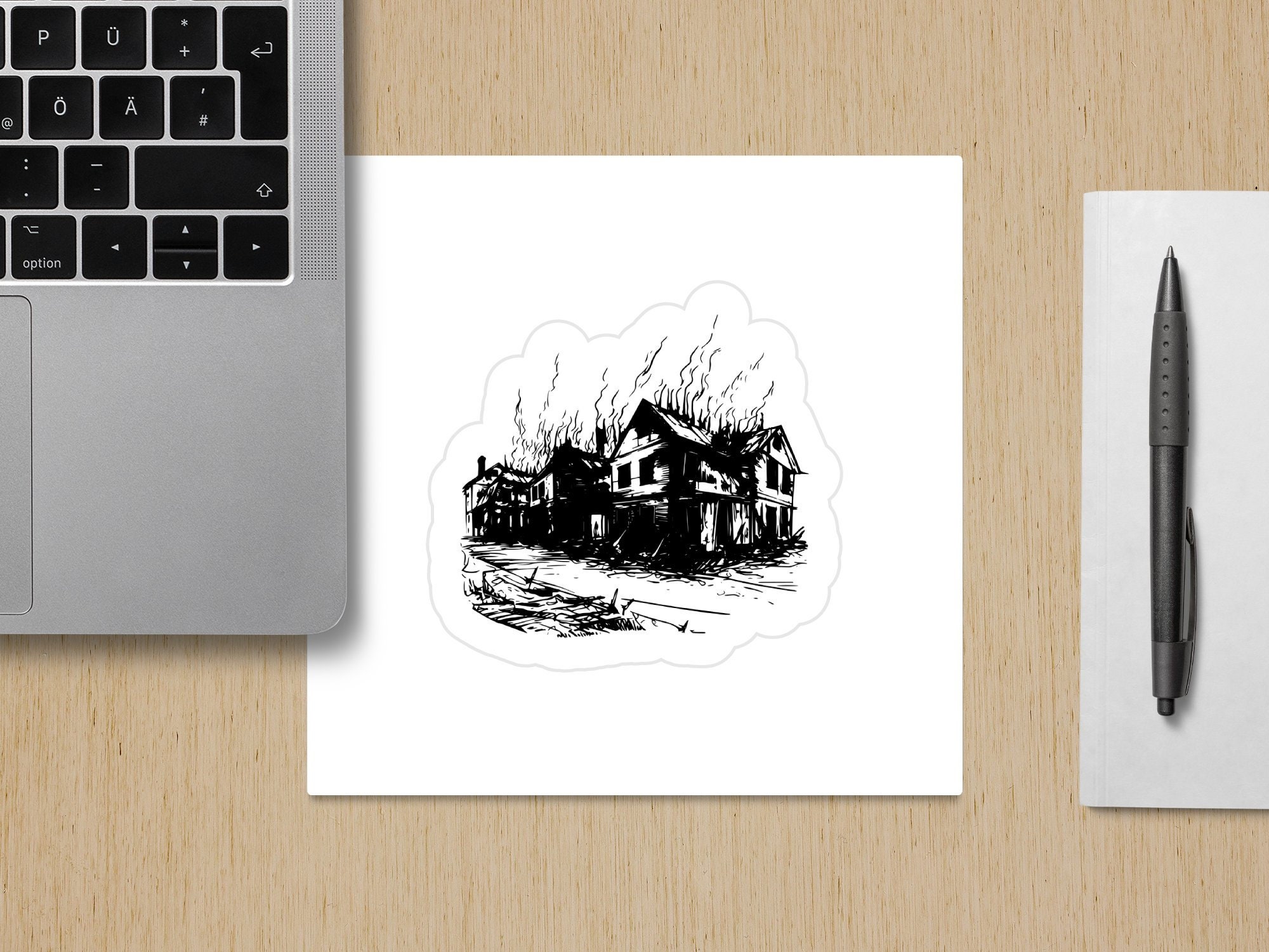 WILDFIRE BURNED HOUSE Svg, Fire Destroyed House Svg Files for Cricut ...