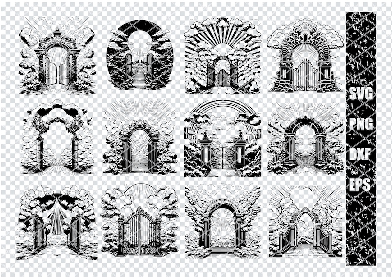 HEAVEN GATES SVG, Heaven Gates Svg Files for Cricut, Heaven Gate ...