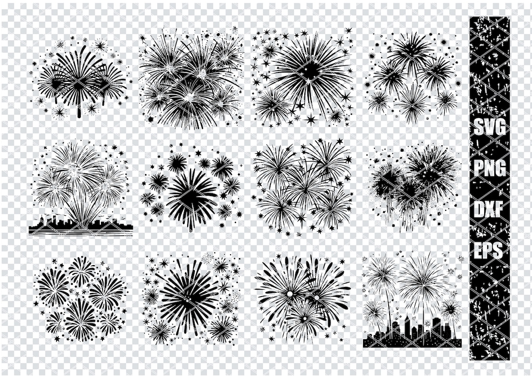 FIREWORKS SVG, FIRECRACKERS Svg Files for Cricut, Fireworks Clipart ...