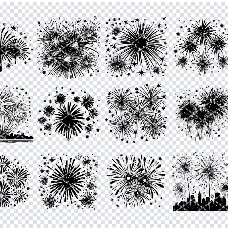 Fireworks Clipart - Etsy