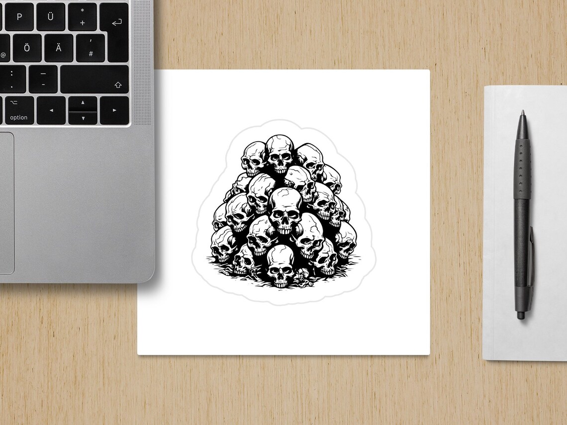 PILE of SKULLS SVG, Skeleton Skull Pile Svg Files for Cricut, Skull ...