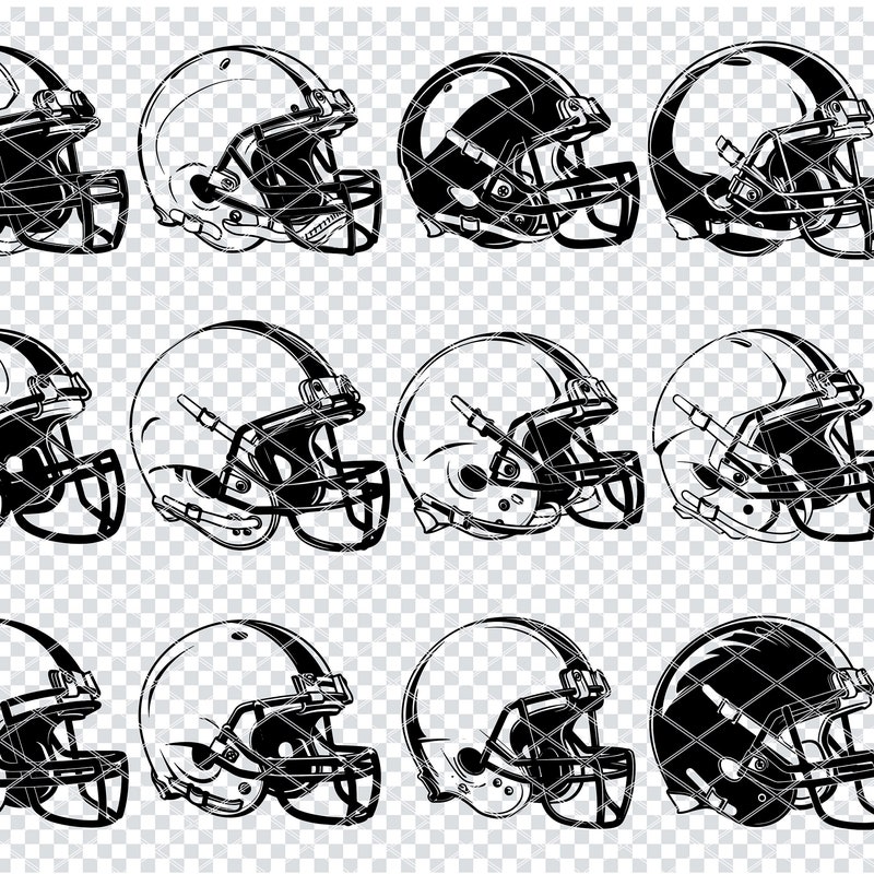 Football Helmet Svg - Etsy
