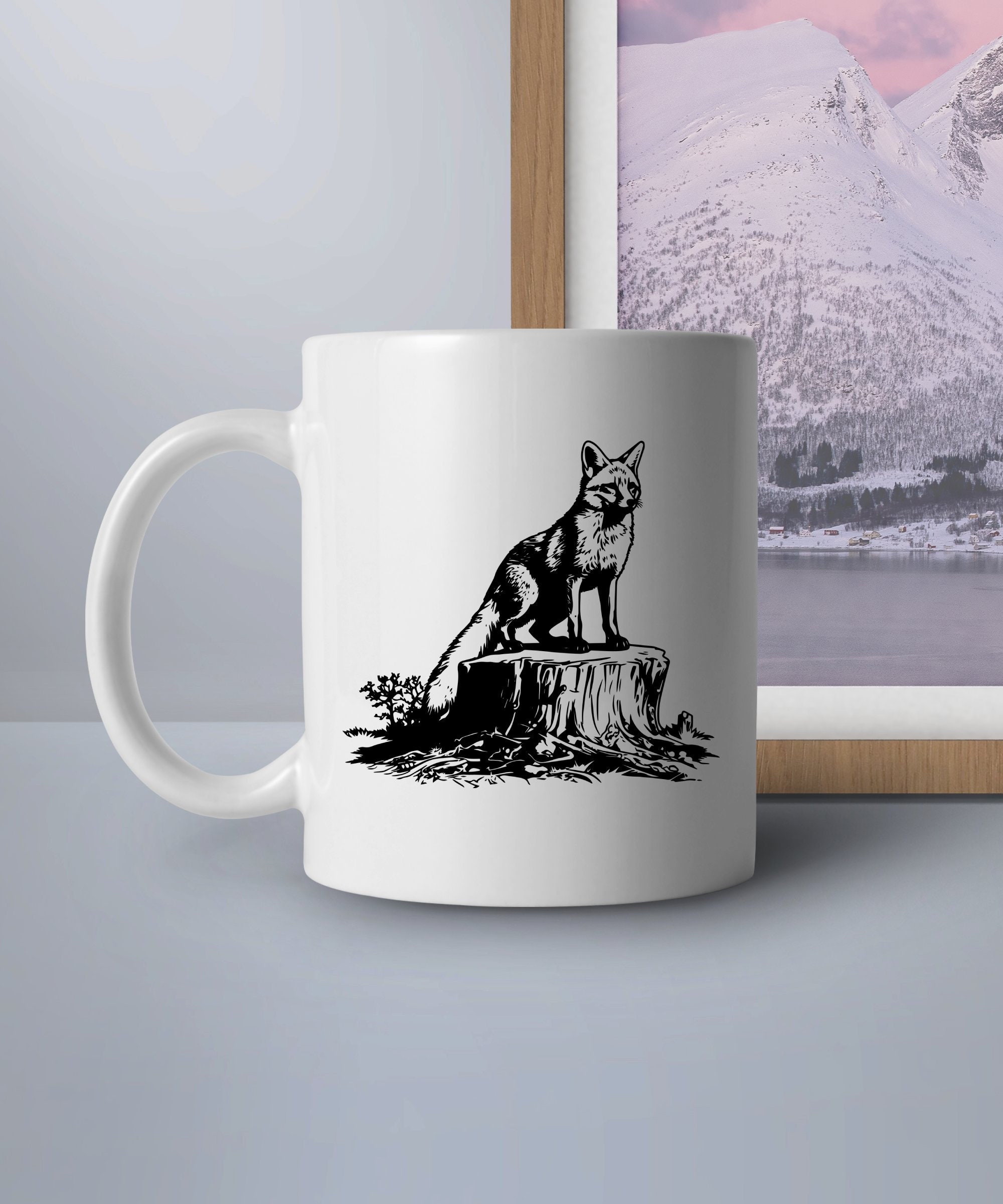 FOX SVG, FOX on Stump Clipart, Fox Svg Cut Files for Cricut, Fox ...