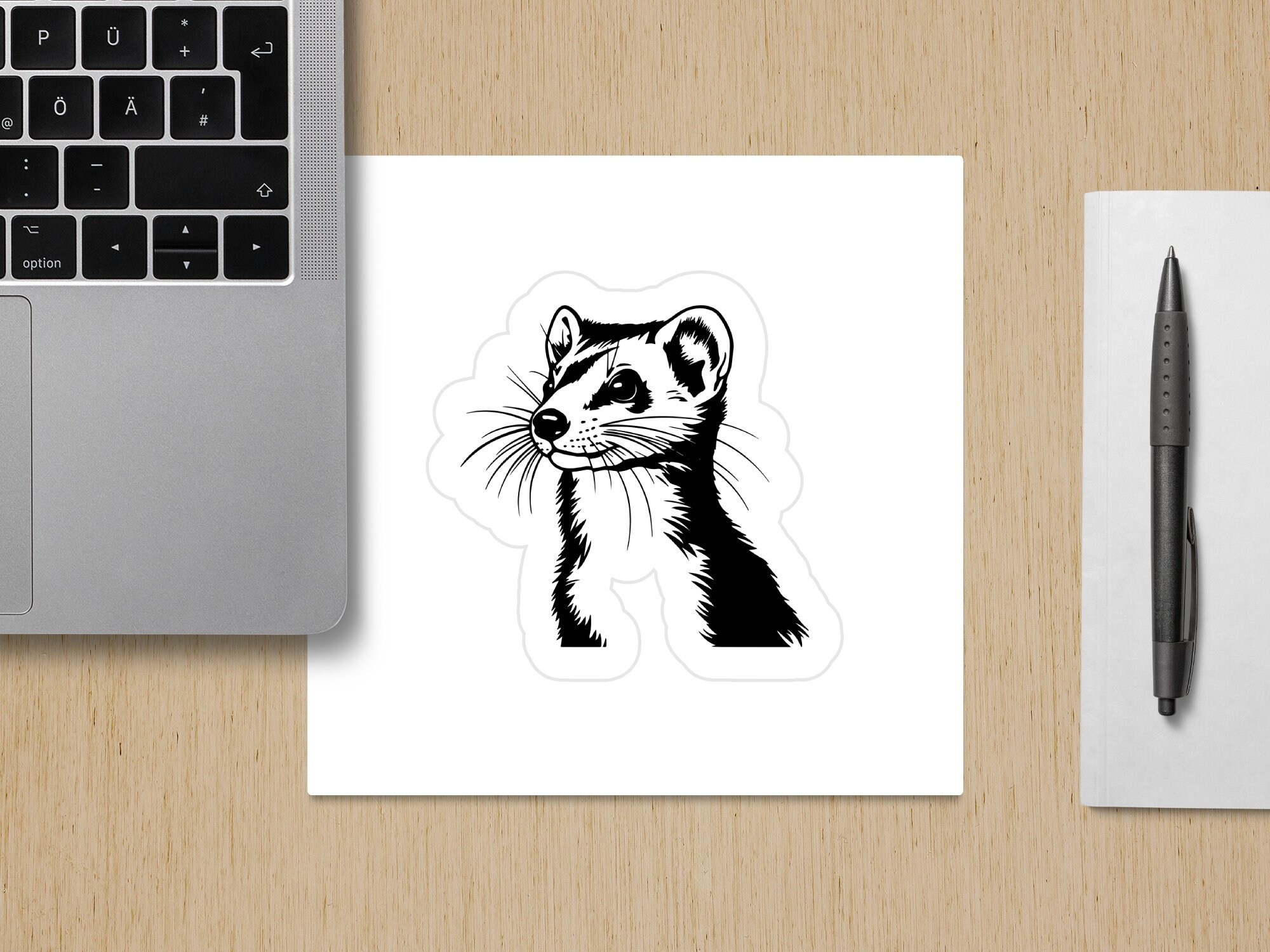 WEASEL SVG, FERRET Head Svg Files for Cricut, Mink Head Clipart, Laser ...