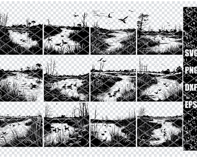 Pond Svg, Pond Outline Clipart, Cute Pond Png, Pond Cartoon Dxf Logo ...