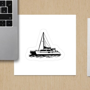 CATAMARAN TWIN HULL Boat Svg, Double Sailboat Svg Files for Cricut ...