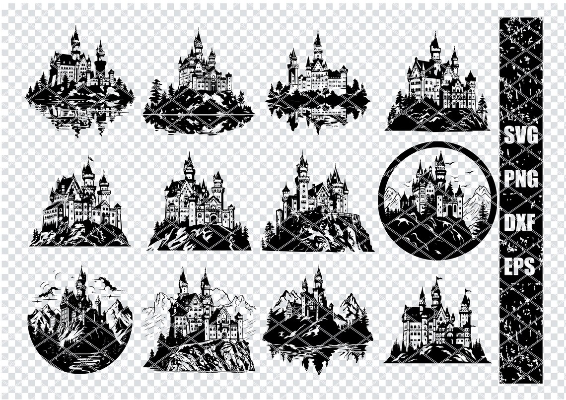 NEUSCHWANSTEIN CASTLE SVG, Neuschwanstein Castle Svg Files for Cricut ...