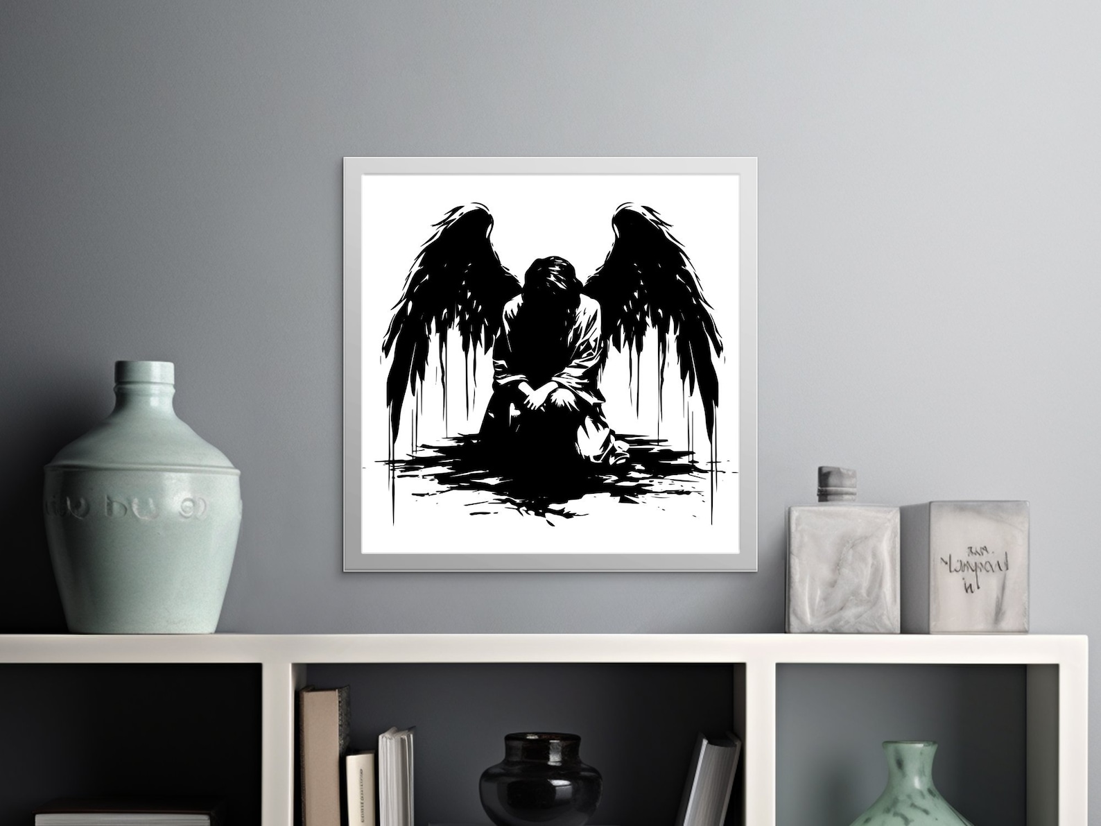 GRIEVING ANGEL SVG, Weeping Angel Svg Files for Cricut, Sad Angel ...