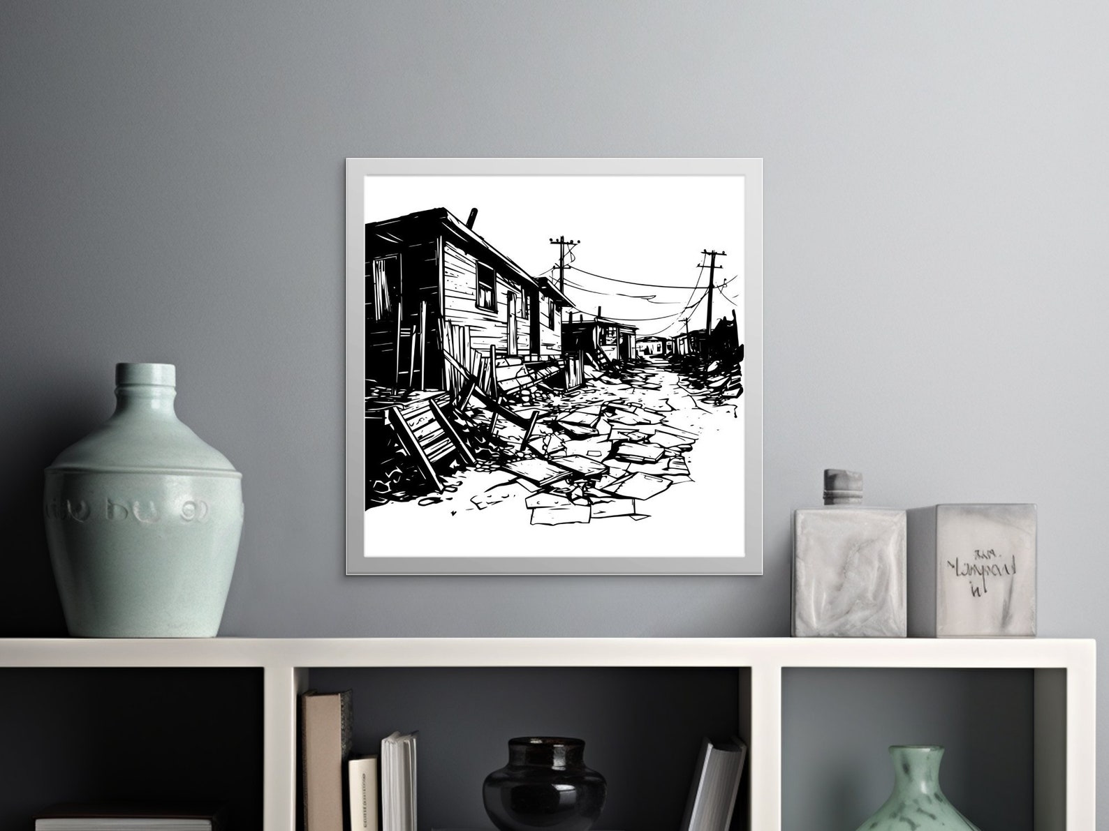 URBAN SLUM NEIGHBORHOOD Svg, Urban Slum Houses Svg Files for Cricut ...