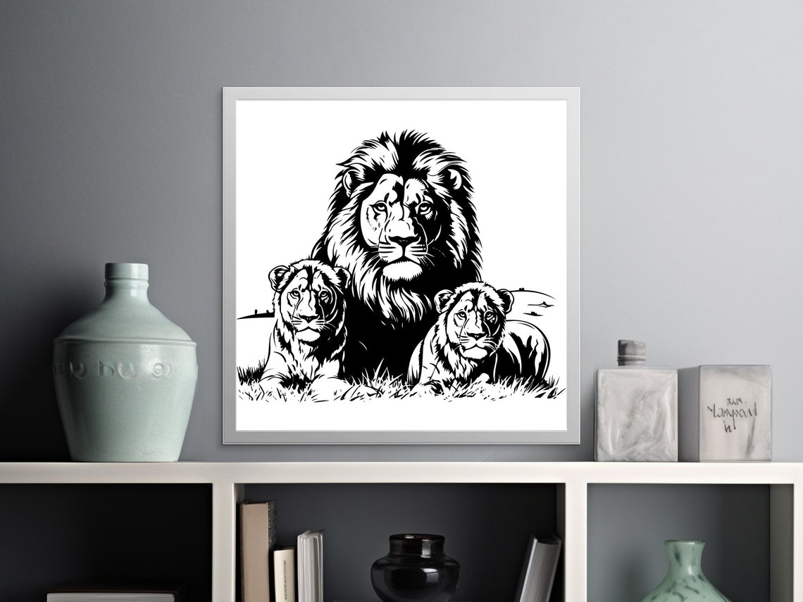 PRIDE of LIONS SVG, Lion Family Pack Svg Files for Cricut, Lion Pack ...